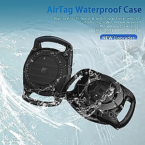 Waterproof Airtag Dog Collar Holder Airtag Case for Dog Collar TPU & Silicone Full Body Covered Anti-Lost Apple Air Tag Collar Holder Protective Airtag Case for Pet Collar Backpack（1 Pack）