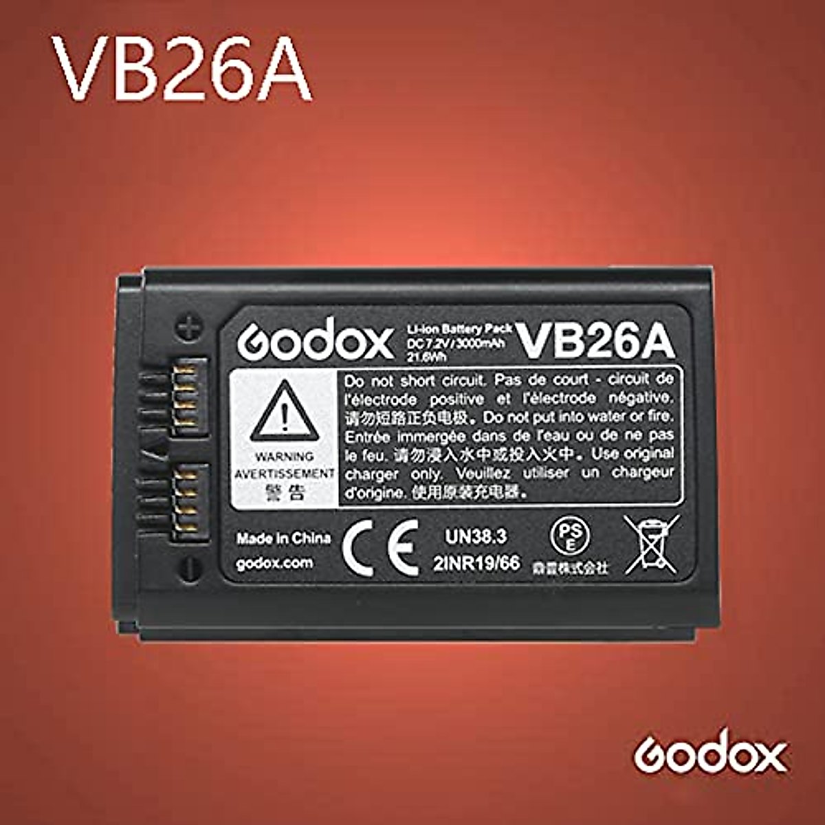 GODOX V1 Battery VB26 VB26A VB26B Lithium Battery Pack V1-S V1-C V1-N V1-F Round Head Flash and V860III Series Flash V850III AD100Pro Flash Speedlight