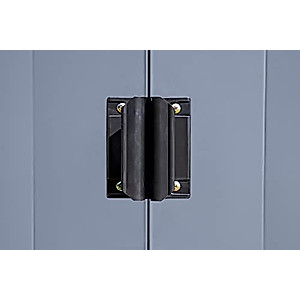 Arrow Sheds 10' x 5' Galvanized Steel 3-in-1 Pad-Lockable Outdoor Utility Storage Shed, Anthracite