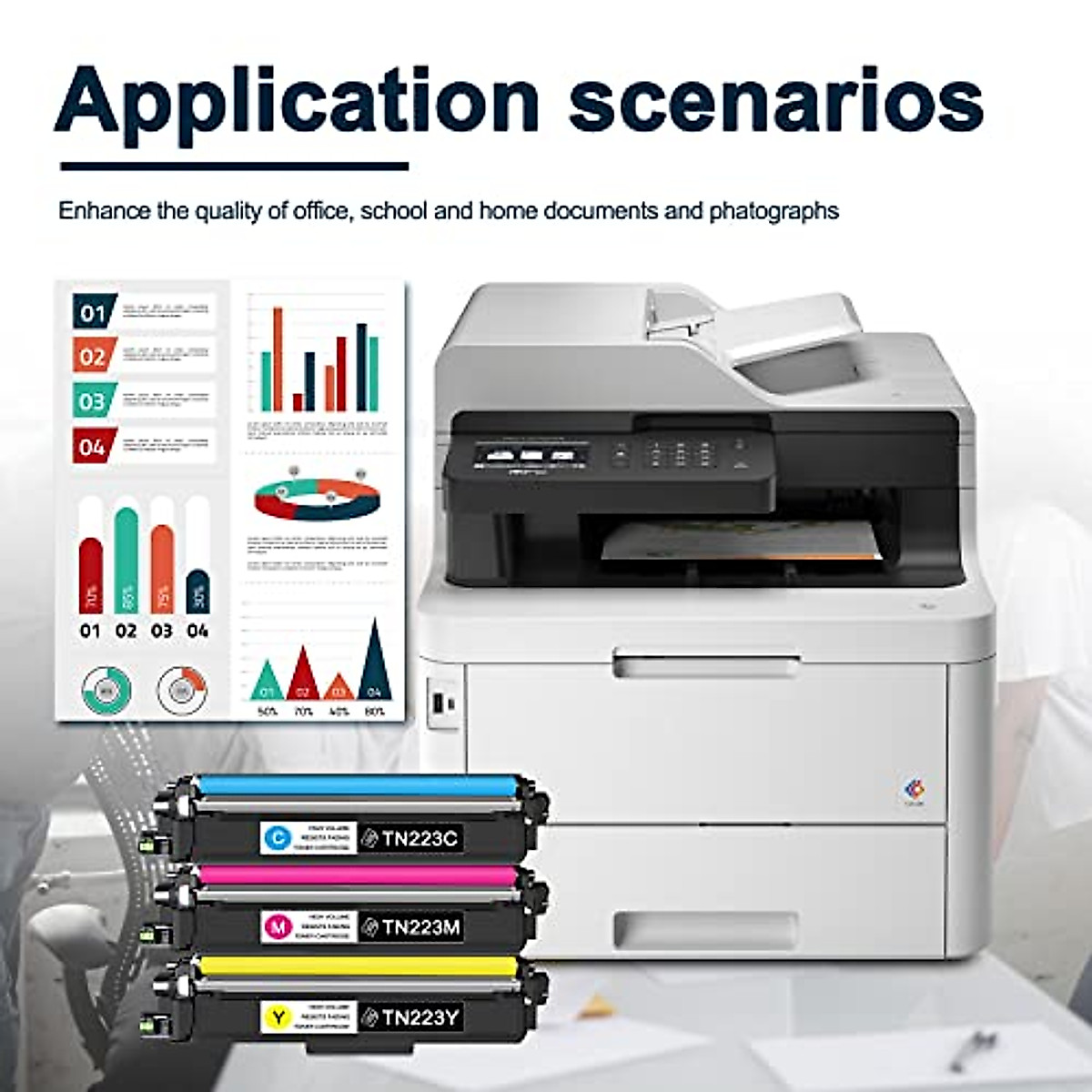 NUCALA Compatible 1 Pack Magenta TN-223 TN223 TN223M TN-223M Toner Cartridge Replacement for MFC-L3730CDW HL-3230CDW HL-3270CDW HL-3230CDN HL-3290CDW MFC-L3750CDW Printer Toner Cartridge