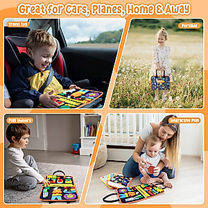 Toddler Busy Board, Montessori Busy Board for Toddlers 3+ Years Old, Sensory Activity Board for Fine Motor Skills, Sensory Board Toys for Toddlers, Educational Preschool Toys for Girls Boys Gift