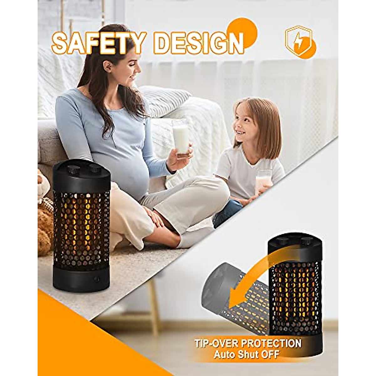 Star Patio Outdoor Patio Heater, Electric Patio Heater, Infrared Heater With 180° Oscillation, Outdoor Heater, Under Table Heater，STP1317-HD-M