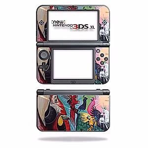 MightySkins Skin Compatible with Nintendo New 3DS XL (2015) - Parrot Paradise | Protective, Durable, and Unique Vinyl Decal wrap Cover | Easy to Apply, Remove, and Change Styles | Made in The USA