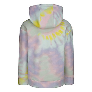 Nike Girl's Club Fleece Tie-Dye Hoodie (Little Kids) Purple 6 Little Kid