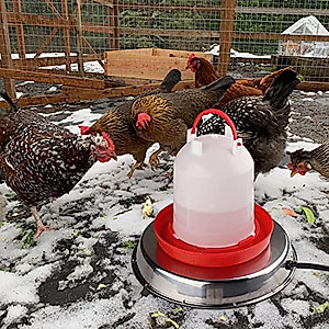 AntPay Poultry Water Heater Base,Universal Warmer Base for Chicken Water,Automatic Pet Water Heater with 6 Feet Anti-bite Cable