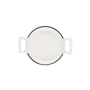 Lava Enameled Cast Iron Mini Ceramic Frying Pan - 6.3 inch Round, Oven Safe Small Cast Iron Skillet with White Ceramic Enamel Coated Interior, Baby Collection (Red)