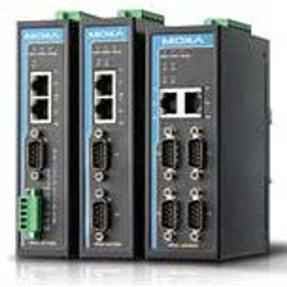 MOXA NPort IA5150AI-T 1-Port RS-232/422/485 Industrial Automation Device Server with Serial/LAN/Power Surge Protection, Two 10/100BaseT(X) Ports with Single IP, -40 to 75C op Temp