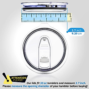 30 OZ - 2 Replacement Lid for Yeti Tumblers like Yeti Lids - 3.7 Inch Diameter - Spill Proof Lids for Yeti Tumblers - Tumbler Lid for Yeti Tumbler 30 oz, Tumbler Lids 30 oz Replacement Lid, Fit Yeti