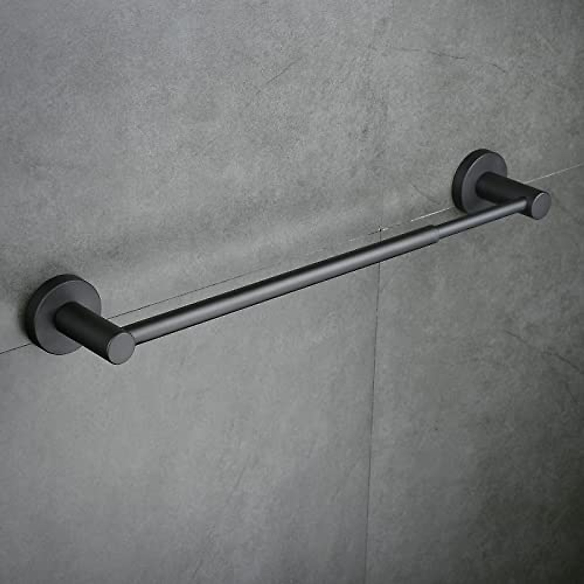 Adjustable Retractable Towel Bar 16”to 26”, SHUNLI Black Bathroom Towel Rack Bath Hand Towel Holder Flexible, Wall Mounted/SUS304 Stainless Steel