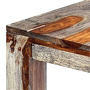 Tidyard Wooden Dining Table Sheesham Wood Dinner Table Gray for Kitchen, Dining Room, Cafe, Bar, Restaurant, Home Furniture 46.5 x 23.6 x 29.9 Inches (L x W x H)