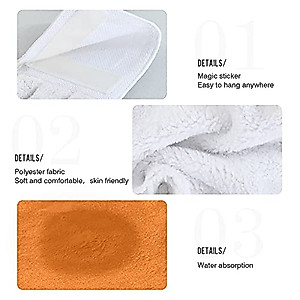 Orange Halloween Kitchen Hanging Towel 12 x 17 in Bath Bathroom Towels Hand Tie Towel Set 2 Pcs Tea Bar Dish Cloths Dry Towel Soft Absorbent Durable for Laundry Room Decor