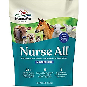 Manna Pro Nurse All Multi-Species Milk Replacer | Great for Puppies and Kittens | 3.5 lb