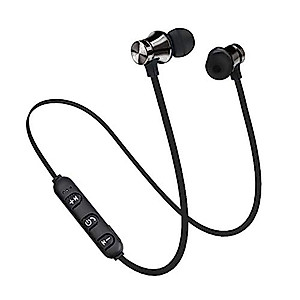 Bluetooth Headphones - Best Sports Earbuds - Headphones Wireless Bluetooth - Xt11 Earphone Wireless Magnetic in-Ear Universal Bluetooth Earphone for Sports Blue