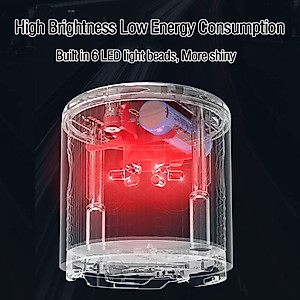 LEDHOLYT Solar Strobe Warning Light, Strong Magnetic Base Solar Emergency Strobe Warning Light, Automatic Turn On Safety Road Construction Traffic Flashing Beacon Light (Yellow)