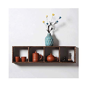 LLRYN Rustic Wall-Mounted Racks - Solid Wood. Suitable for Entrance passages, Kitchens, bathrooms, Living Rooms, etc. (Size : E)