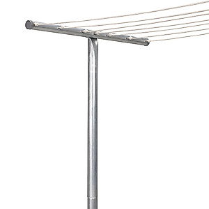 Household Essentials T2075-1 Galvanized Steel One-Piece Pole Clothesline T-Post