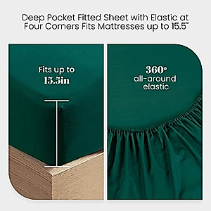 Bedlifes Twin Sheets Set- Cooling Sheets-Ultra Soft-Silky-Breathable-Deep Pocket- 1800 Series Bedding Set Microfiber- Green Bed Sheets Twin Size 3 Pieces