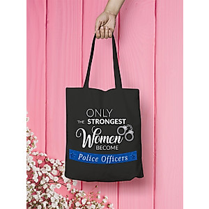 VAMSII Female Police Officer Gifts Police Tote Bag Policewoman Gift Police Academy Gifts Police Graduation Gifts Shopping Bag (Police Officer Tote)