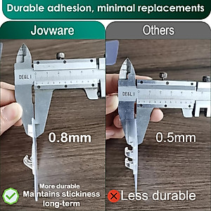 Jovware 14 Pack Shower Caddy Adhesive Replacement, Strong Adhesive Shower Shelf and Hooks, No Drilling Adhesive for Shower Organizer, Soap Holder, Sponge Holder and Kitchen Rack