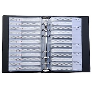 0603 0R-10M & 1pF-2.2uF 1% Resistor and Capacitor Mixed Practical Kit 87 Values SMD Assorted Resistors Capacitor Sample Book Combo Pack Kit