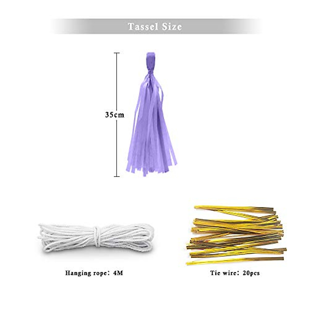 Binpeng 14in 21pcs Rainbow Paper Tassel DIY Hanging paper decorations Party Garland Decor for Party Decorations Wedding,Festival,Baby Shower Decoration 21PCS (Rainbow Tassels 7 Colors 21 PCS)