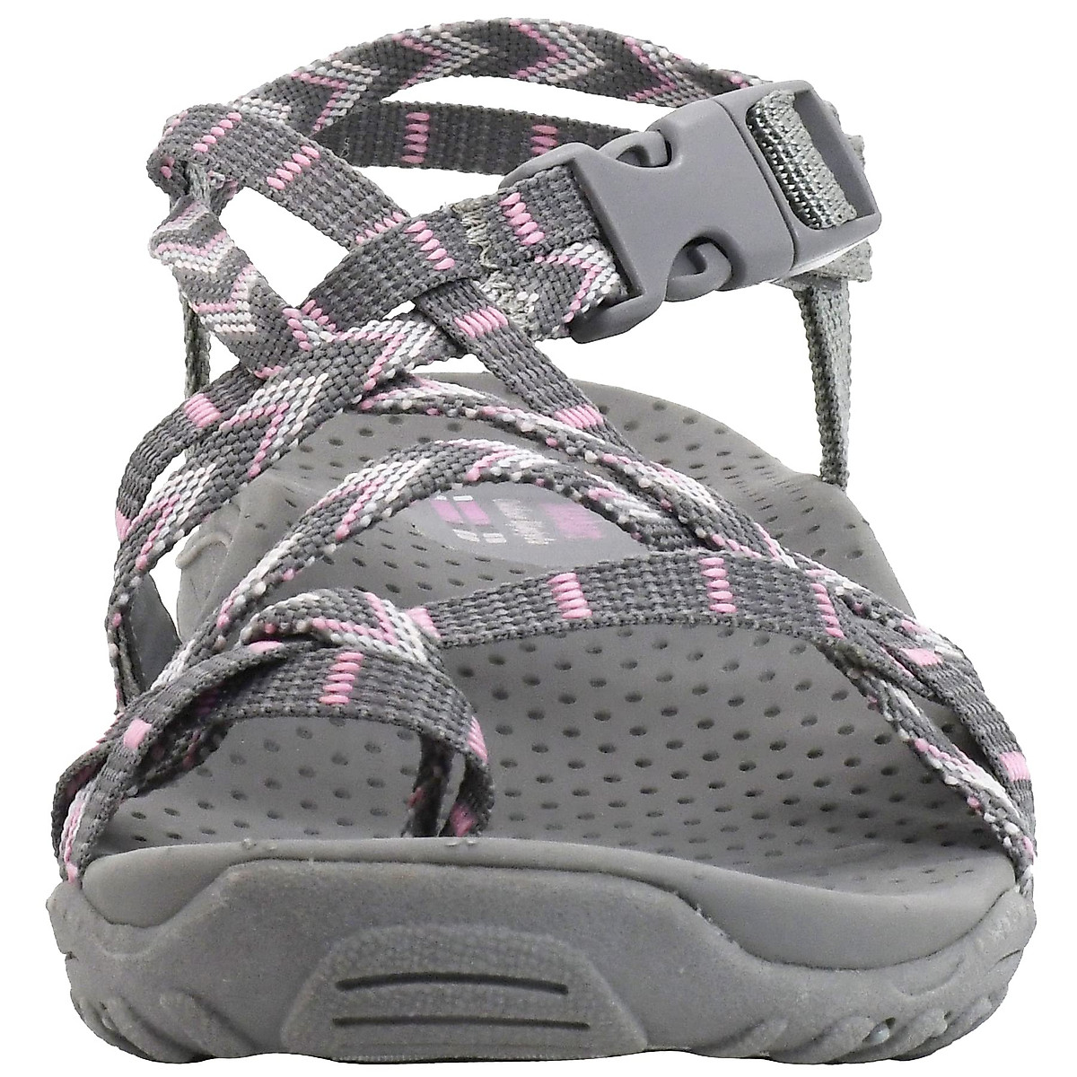 Skechers womens Reggae-islander - Multi-strap Toe Thong Slingback Sandal, Grey, 10 US