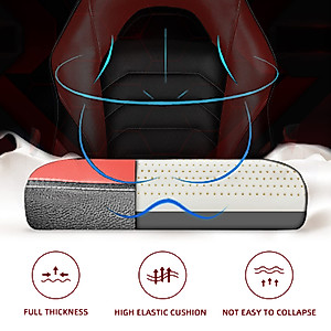 MUZII Office Desk Chairs, Computer Gaming Chairs, Desk Chair with Padded Armrests and Flip-up Armrests Video Game Chairs for Teens, Red