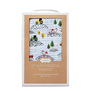 Mud Pie Farmhouse Swaddle Blanket, Multi