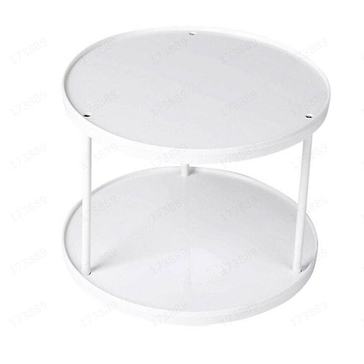 Chip Organizer Rotation Rotating Kitchen Two Layer Multifunctional Combination Shelf Cosmetics Storage Rack Glass Sectioned Meal Prep Containers (White, One Size)