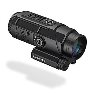 Swampfox Saber 5X Prism Scope with 90 Degree Offset RMSc Footprint Integrated Mounts - Green MOA
