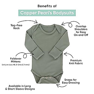 Copper Pearl Long Sleeve Bodysuit Baby: Ultra Soft Baby for Newborns, Boys, and Girls - Stylish, Comfortable, Overlap Shoulders, Premium Knit Fabric - 12-18 Months, Cookie Monster