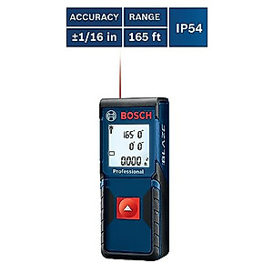 Bosch GLM165-10 Blaze One Laser Distance Measure, 165 ft. Range