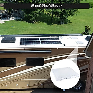 Oungy Rv Vent Covers for Roof RV Roof Vent Covers Compatible with 14 x 14 Inch Replacement Roof Vent Cover for Trailer Camper Motorhome, White
