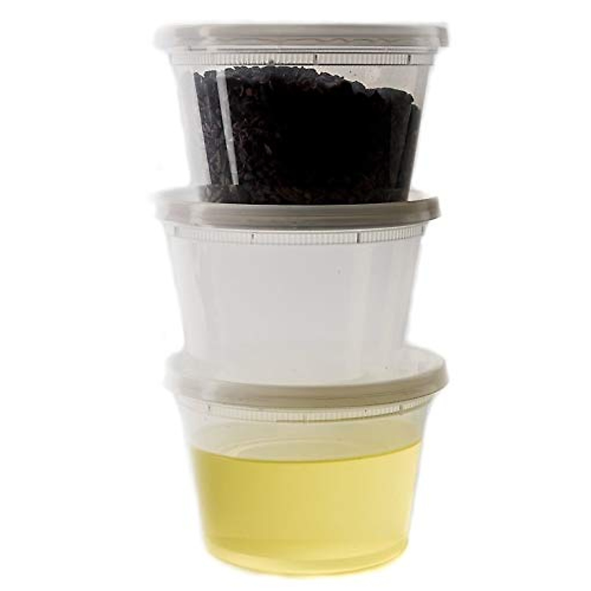 Heavy Duty Food Storage Containers with Lids - Leakproof Deli Containers with Lids - Soup, Slime, Meal Prep Containers, Take Out, Stackable, Microwavable, Dishwasher Safe, Freezer Safe, BPA Free (32, Round, 24, 745808023874)