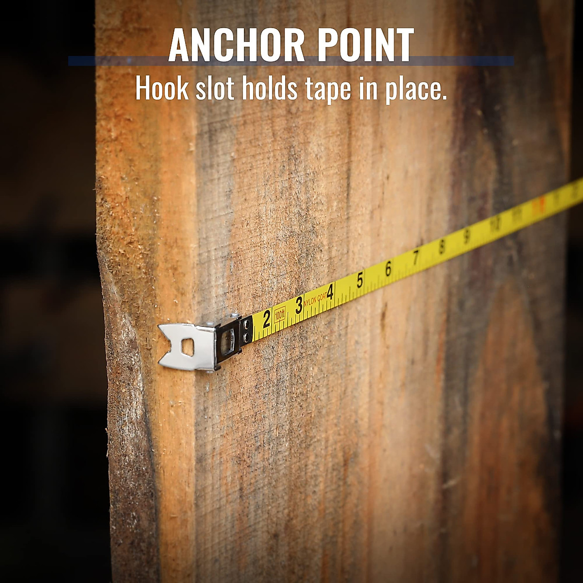 WORKPRO 100 FT Tape Measure, Closed Reel Steel Long Tape with Foldable Handle, Nylon Coated, Plastic and Rubber Case