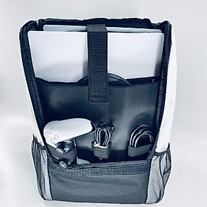 PS5 Travel Bag 2.0 | Controller, PS5, Wire & Headphones | Light Weight & Breathable | Double Stitched Straps | Play Station 5 Backpack