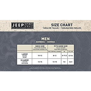 Jeep Wool Blend Logo Crew Socks-1 Pair Pack-Moisture Wicking and Breathable Mesh Zones, Gray, Men's Shoe Size 8-12