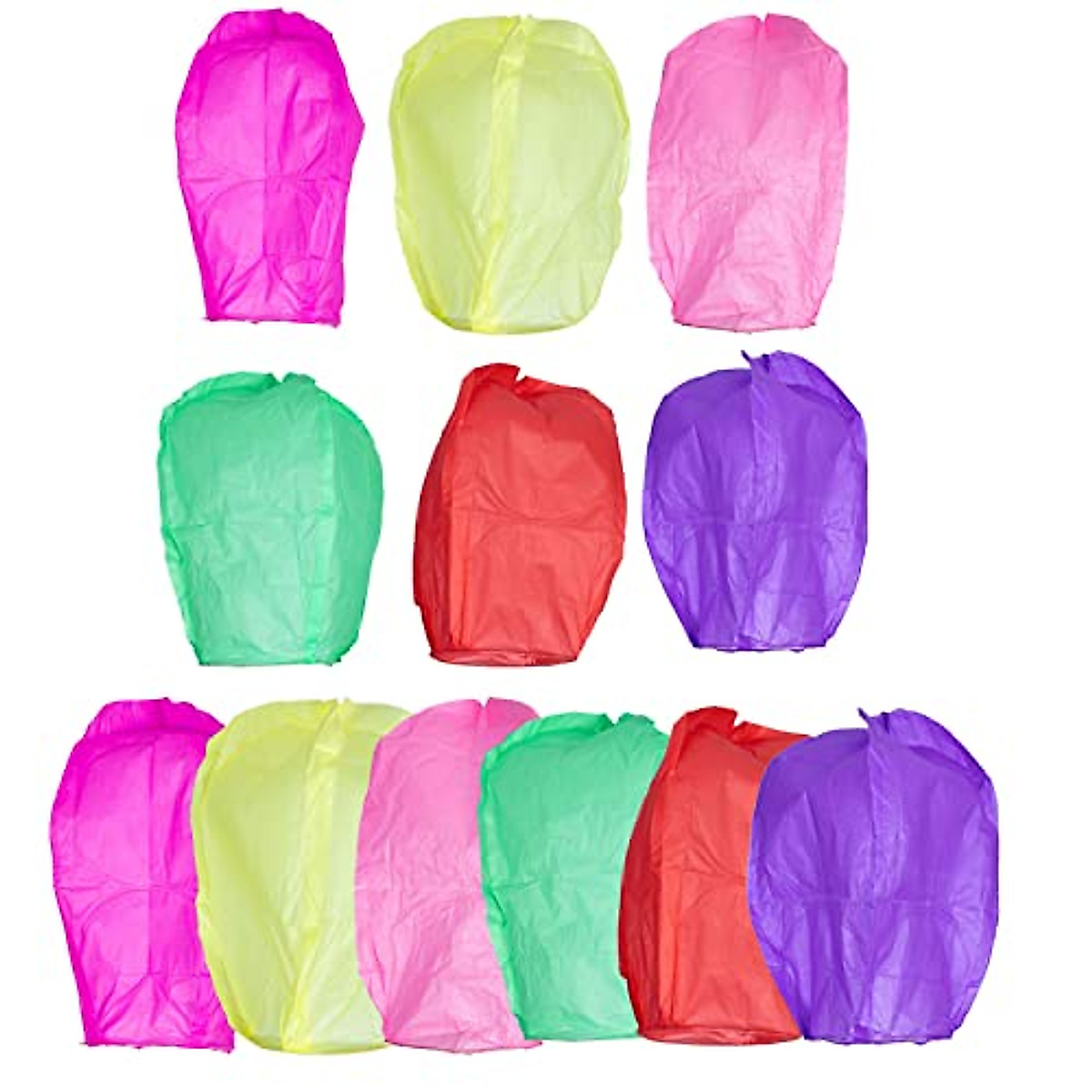 YARNOW 24pcs Floating Colored Memorial Blessing and to Multicolored Release Fashion Wedding Lanterns Lantern Traditional Party Celebration in Festival Garden Wishing Ornament New
