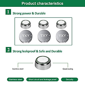 TXY 10pcs/Pack AG13 Cell Battery LR44 357 357A S76E G13 165mAh Long Lasting Alkaline Button Batteries for Watch Electronic Remote