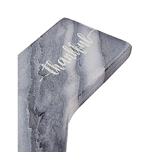 Lexi Home Marble Thankful Engraved 10" Spoon Rest