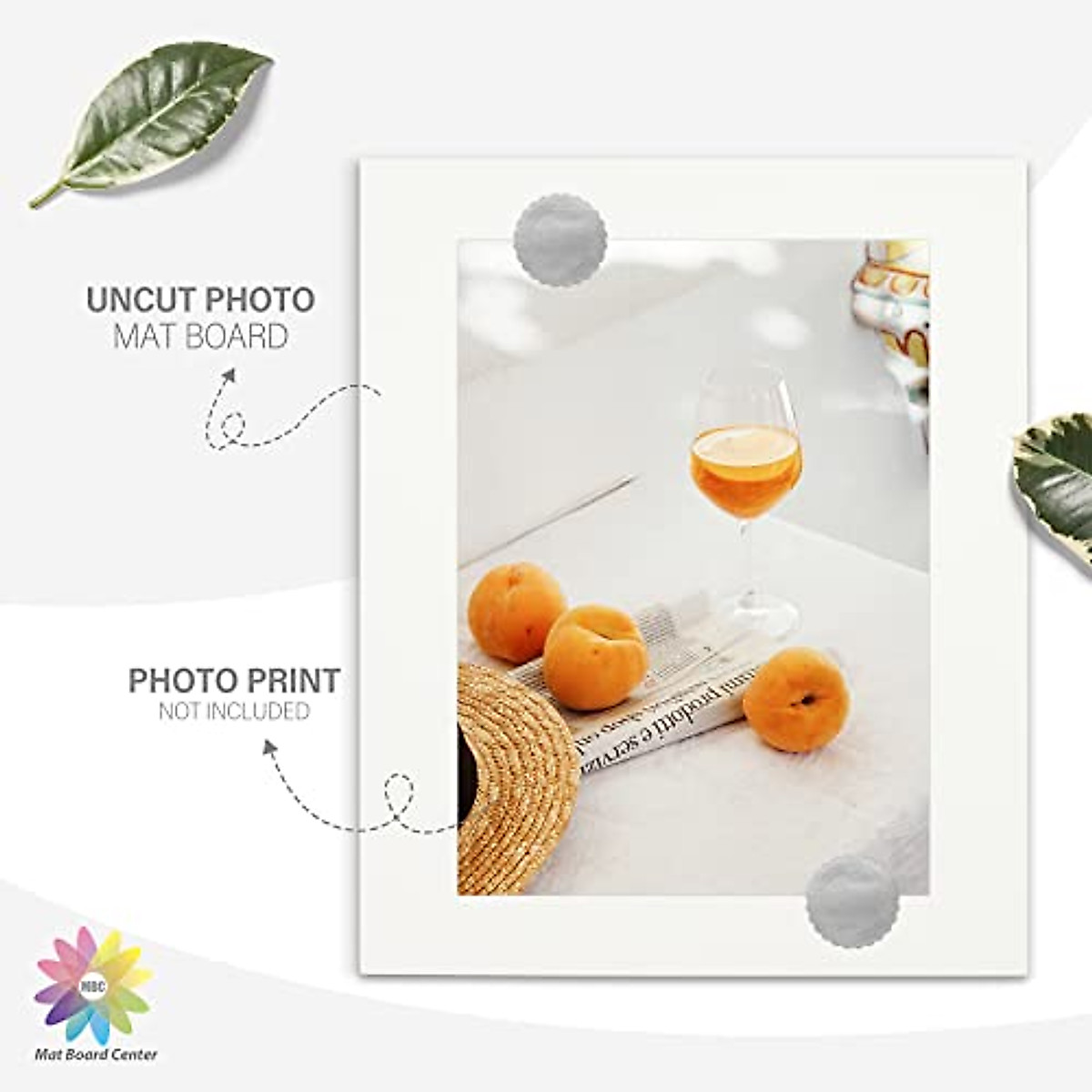 Mat Board Center, 8x10 Picture Backing Board, Uncut Photo Mat Board (Off White, 10 Pack)