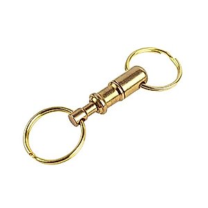 Lucky Line Brass Quick Release Key Ring Chain, 5 Pack (70505)