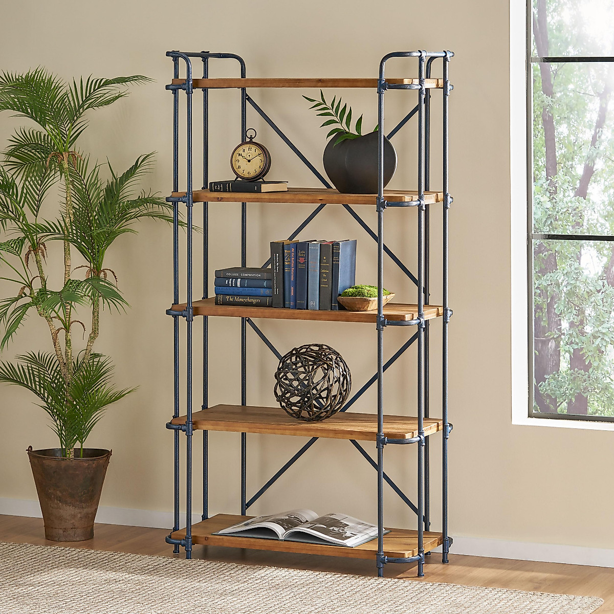 Christopher Knight Home Yorktown 5-Shelf Bookcase, Antique