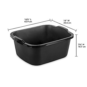 18 Quart Sterilite Black Dishpan
