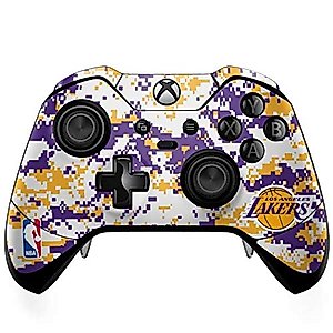 Skinit Decal Gaming Skin compatible with Xbox One Elite Controller - Officially Licensed NBA Los Angeles Lakers Digi Camo Design