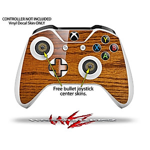 WraptorSkinz Decal Vinyl Skin Wrap Compatible with Xbox One S Console and Controllers - Wood Grain - Oak 01