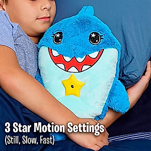 Ontel Star Belly Dream Lites, Stuffed Animal Night Light, Snuggly Blue Shark - Projects Glowing Stars & Shapes in 6 Gentle Colors, As Seen on TV