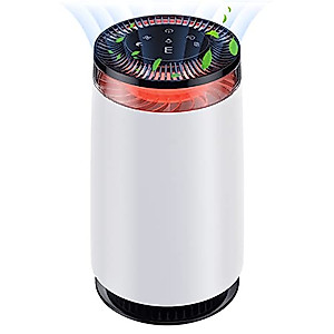 H13 True HEPA Air Purifier for Home to 219 ft² 24dB Quiet, with Orange Night Light,Removing 99.99% Dust, Pet Dander, Allergies for Bedroom Office Living Room