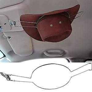 MagiDeal Car Mounted Cowboy Hat Holder Rack Organizer Hat Clip Heavy Duty Saver Spring Loaded Hanging Rack Hanger Cap Rack for SUV Truck Auto