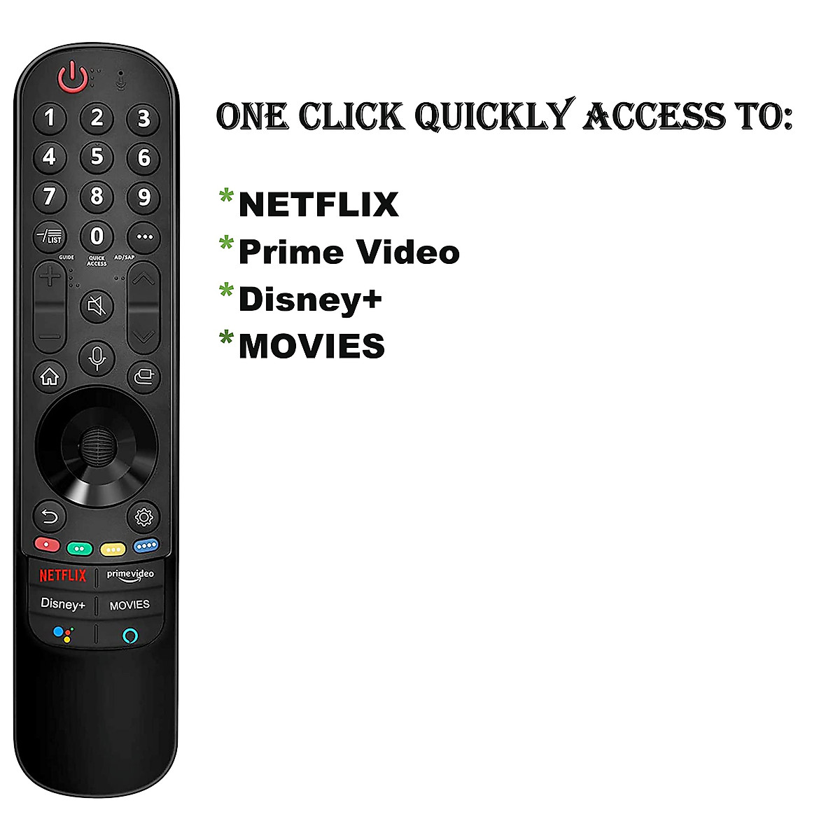 Magic Remote Control for LG TVs, Universal Remote Replacement for LG LED OLED LCD 4K UHD Smart TV (No Voice Search, NO Voice Magic Pointer Function)